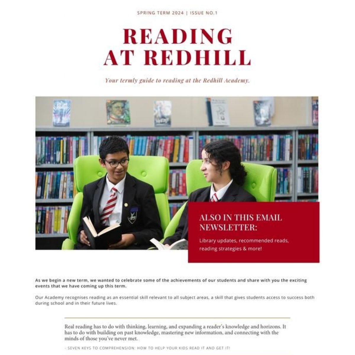 The Redhill Academy - Reading at Redhill: Spring term
