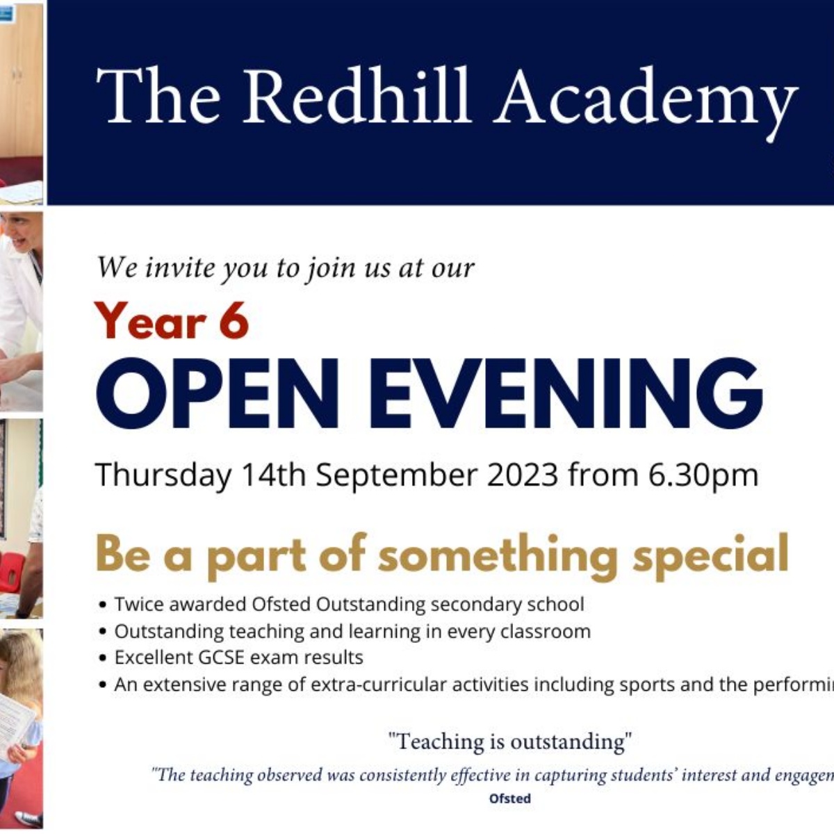 The Redhill Academy - Year 6 Open Evening